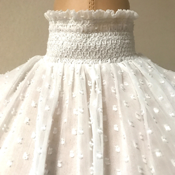 Zara | Tops | Zara Trafaluc Chiffon Bishop Sleeves Blouse | Poshmark